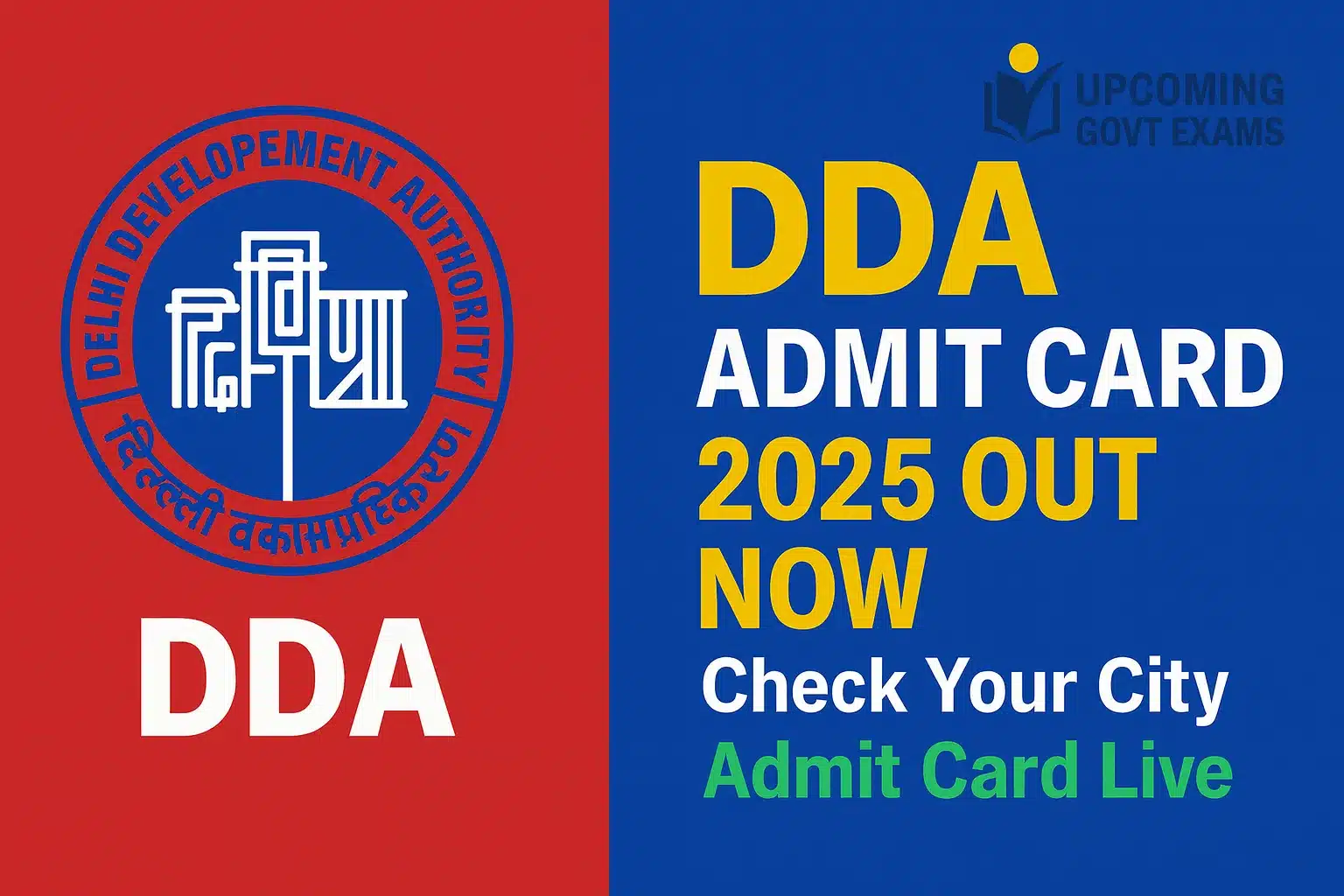 Good News for Candidates! DDA Admit Card 2025 Download Started