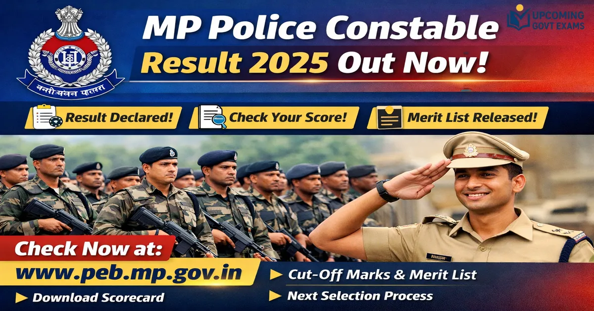 Good News! MP Police Constable Result 2025 Live Now