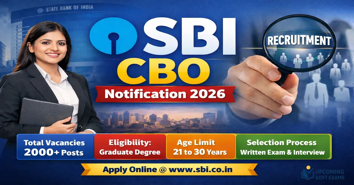 Big Opportunity! SBI CBO Notification 2026 – Complete Details Inside