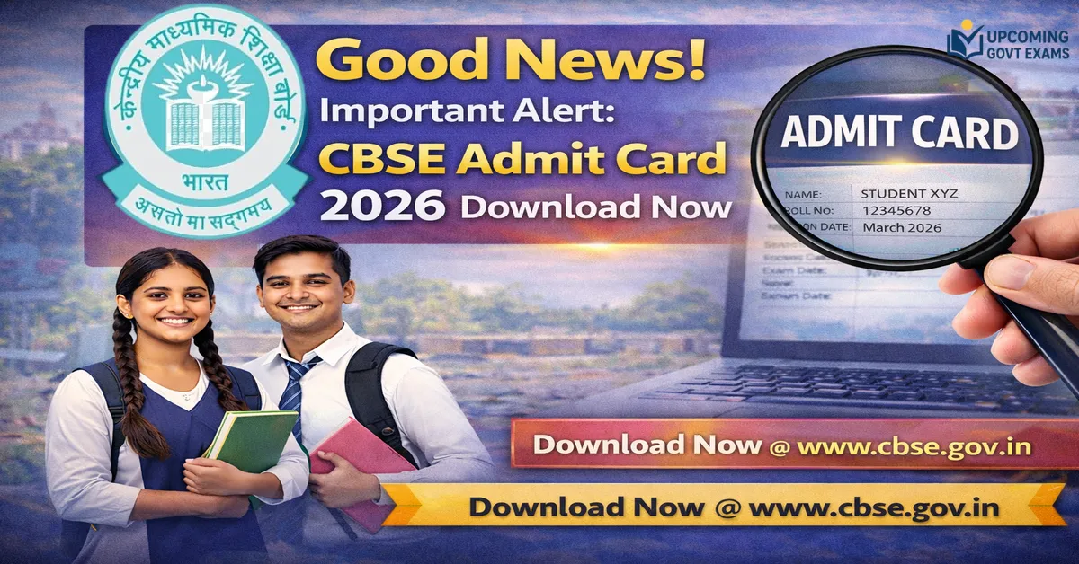 Important Alert: CBSE Admit Card 2026 Download Now