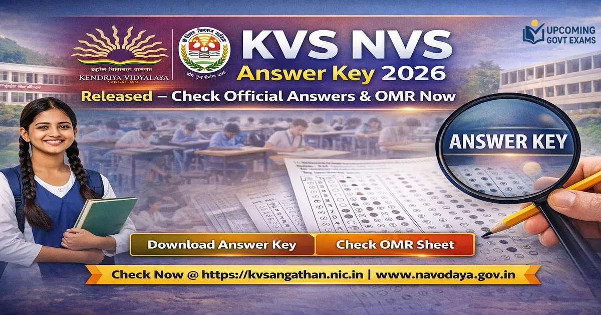 KVS NVS Answer Key 2026 Released – Good Update for All Candidates